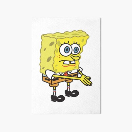 "spongebob bruh meme" Art Board Print for Sale by shopmorningco | Redbubble