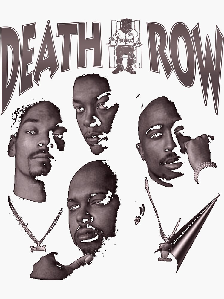 "DEATH ROW RECORDS" Sticker for Sale by ShawnNoblitti | Redbubble