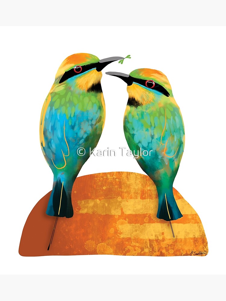 "Rainbow Bee-eaters" Poster by karin | Redbubble
