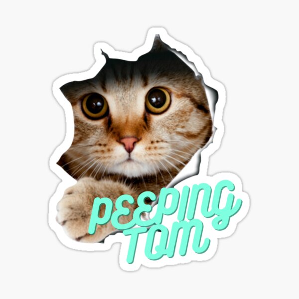 Cat Window Sticker or Peeping Tom Cat Decal Kitty Sticker Gift Home ...
