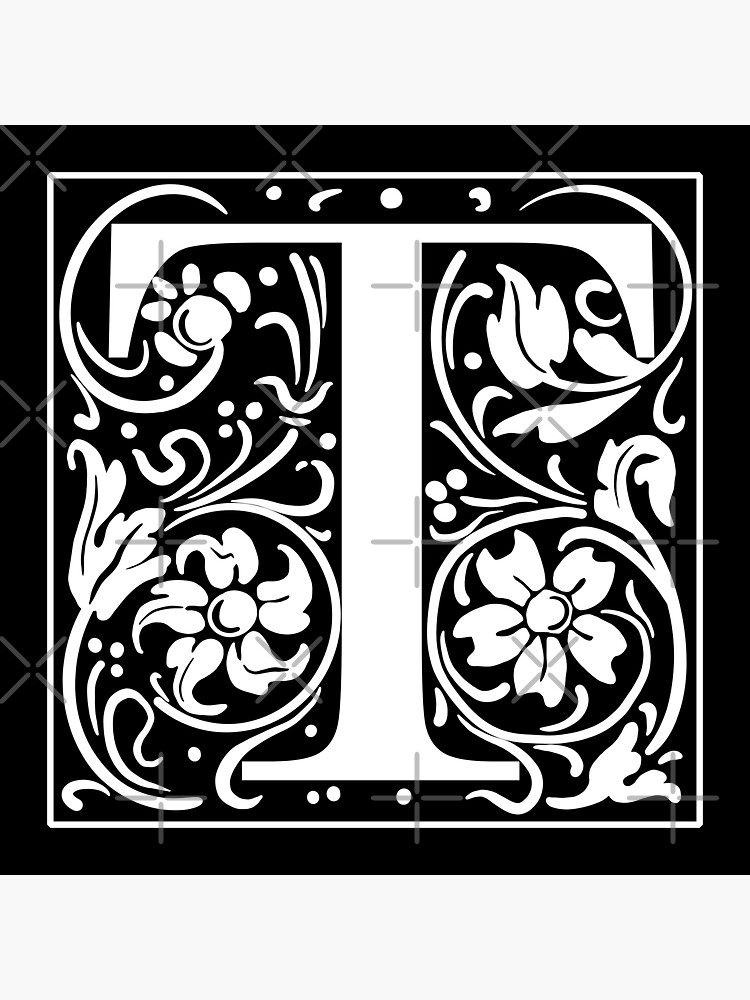 "Illuminated Initial T" Sticker for Sale by rogue-design | Redbubble