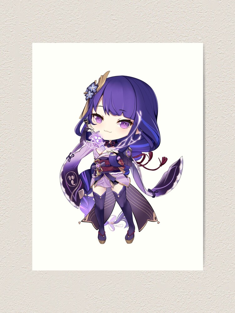 "Raiden Shogun Ei Smug Face Electro Archon Genshin Impact" Art Print by ...