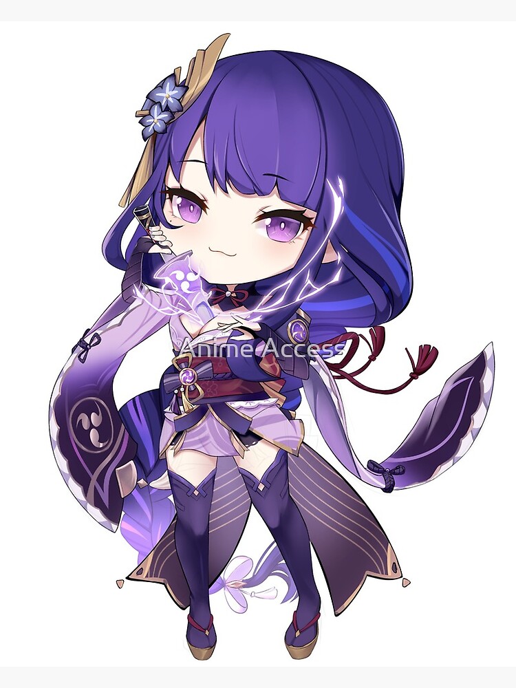 "Raiden Shogun Ei Smug Face Electro Archon Genshin Impact" Art Print by ...