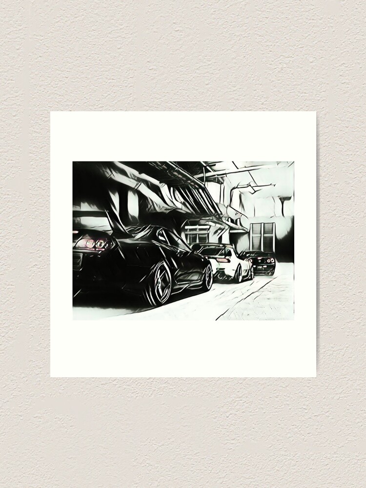 "Supra mk4, mazda rx7, gtr r34" Art Print for Sale by ssms21 | Redbubble