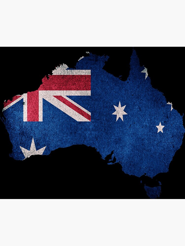 "Vintage Australian Map-Flag" Art Print for Sale by votsis | Redbubble