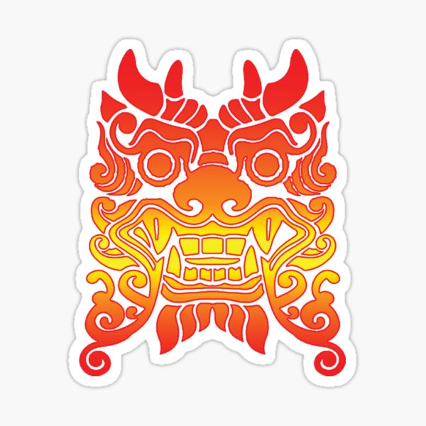 "korean drama Vintage korean ghost mask" Sticker for Sale by amulet7 ...