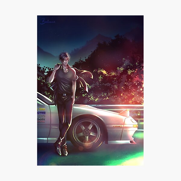 "Initial D ~ Ryosuke ~ RX7" Photographic Print by Balvana | Redbubble