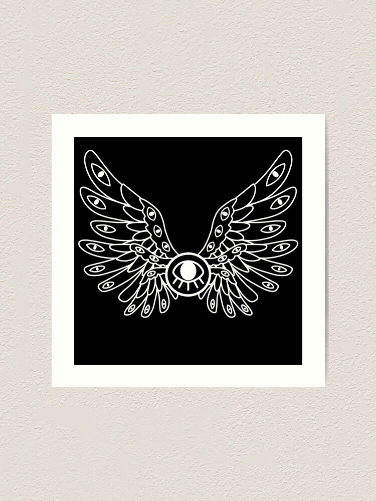 "The Watcher Eldritch Horror Biblically Accurate Angel Sticker(b+w ...