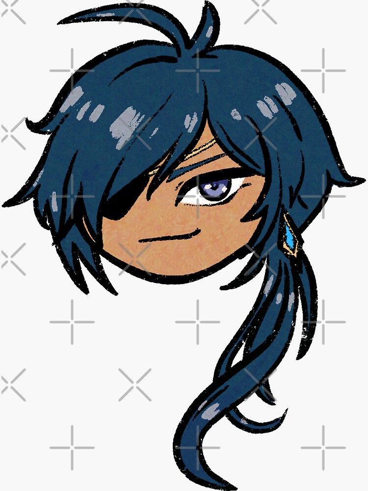 "Kaeya Genshin Impact chibi " Sticker for Sale by Shycl0ud | Redbubble