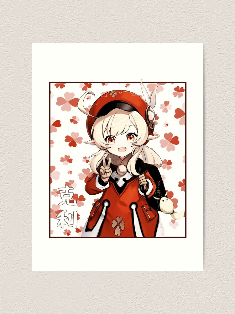 "Klee Genshin Impact Aesthetic Anime Vaporwave" Art Print by ...