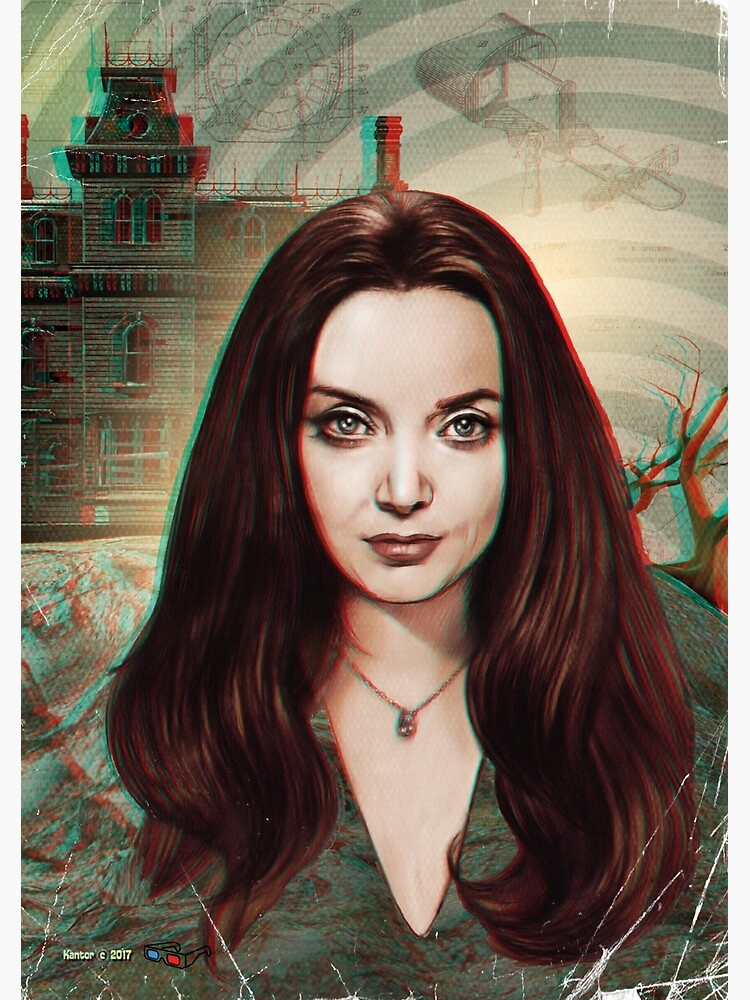 Morticia Addams Anaglyph 3d pop-art illustration Premium Matte Vertical ...