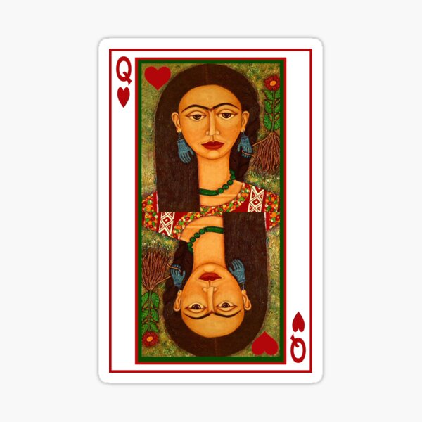 "Queen of hearts " Sticker for Sale by madalenalobaote | Redbubble