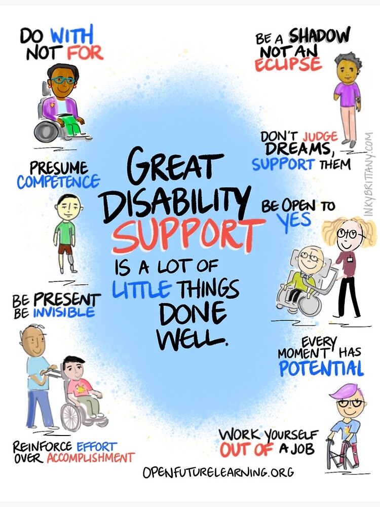 "Great Disability Support" Poster for Sale by benjamindrew | Redbubble