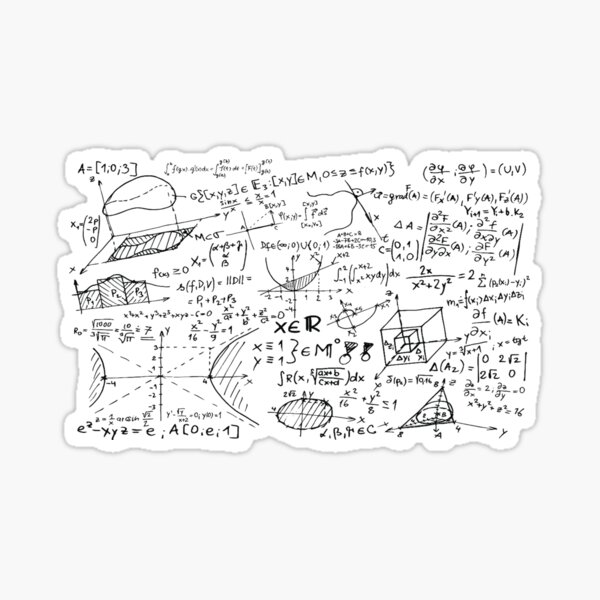 "Mathematics, algebra, geometry, equations .." Sticker for Sale by ...
