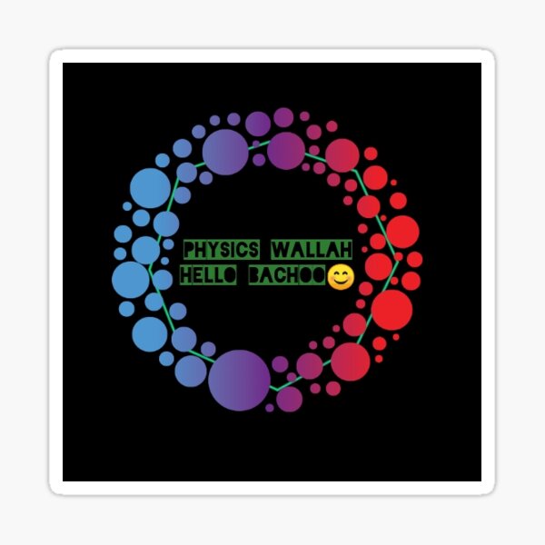 "PHYSICS WALLAH" Sticker for Sale by LOGO-MAKERS | Redbubble