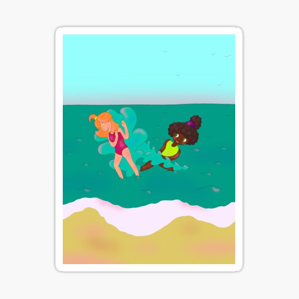 "Splish Splash" Sticker by ArtColourfulArt | Redbubble