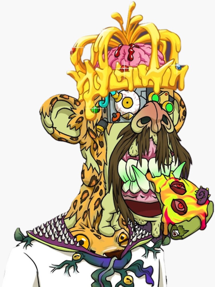 "NFT Monkey Monster Zombie" Sticker for Sale by Marchica | Redbubble