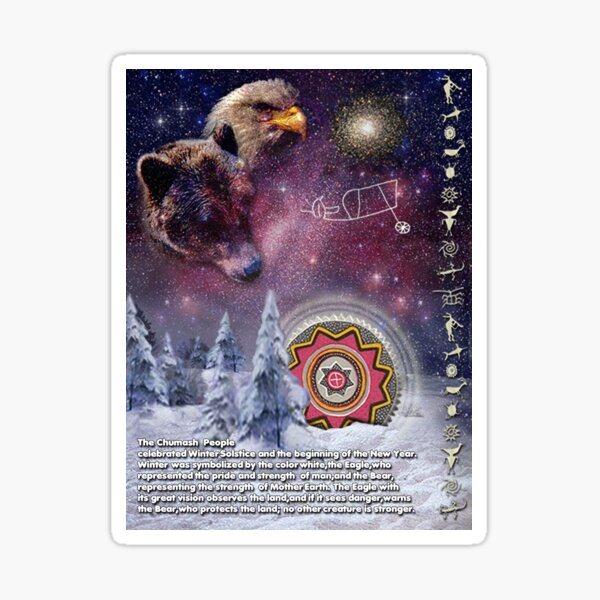 "Chumash Winter Solstice" Sticker by aura2000 | Redbubble