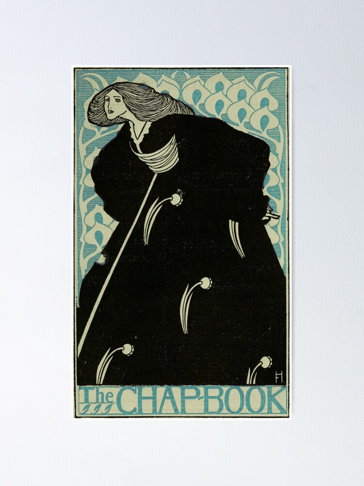 "Vintage Magazine cover - The Chap book 1895 Turquoise Blue" Poster for ...