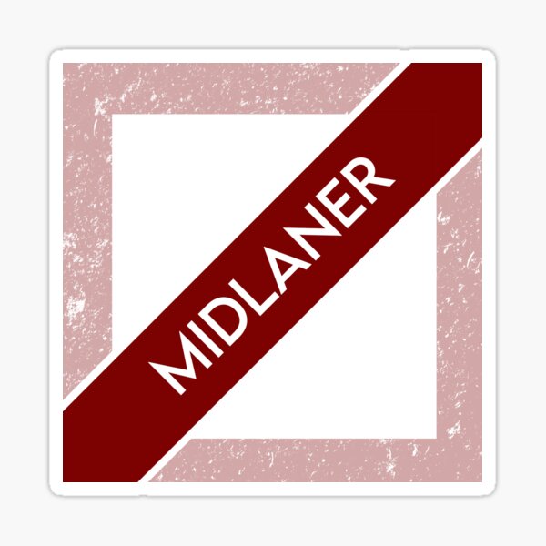 "Gamer, only mid" Sticker by AleksejNoskov | Redbubble