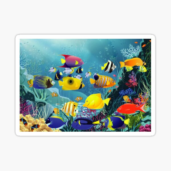 "Colorful Freshwater Fish For Your Aquarium T-shirt" Sticker for Sale ...
