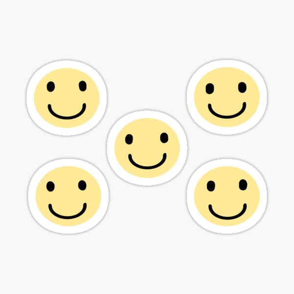 "Smiley Faces, Yellow" Sticker by LilyPadShop | Redbubble