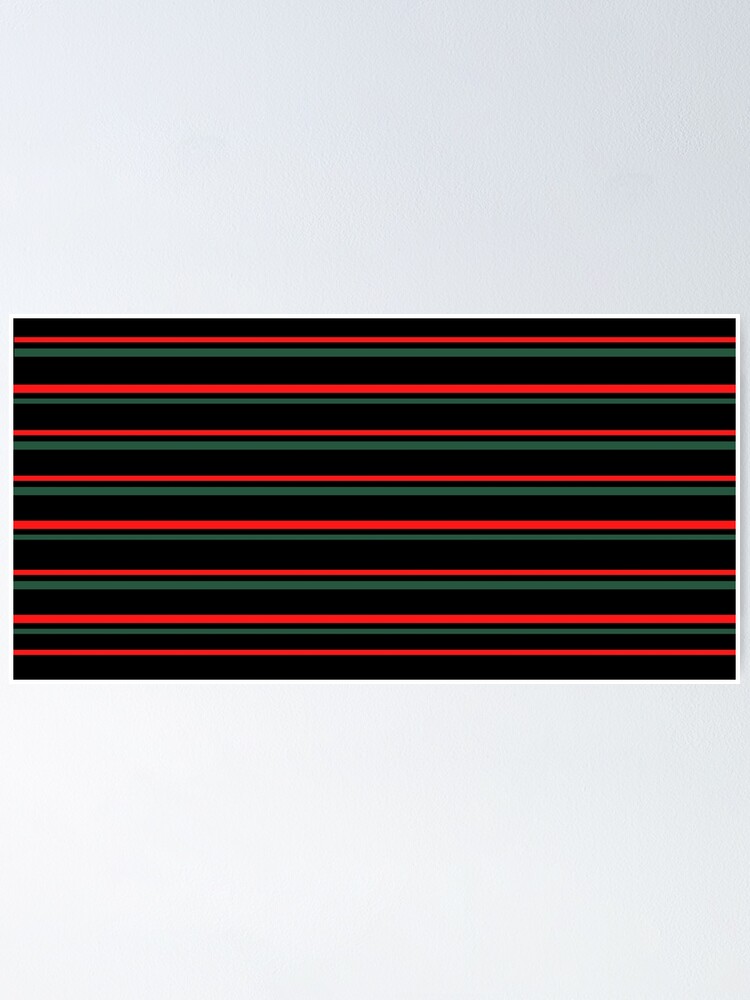 Póster «Rayas rojas y verdes Patrón de líneas horizontales finas y de ...