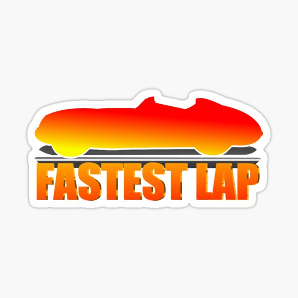 "RACING CAR, FASTEST LAP" Sticker for Sale by Lighvision | Redbubble