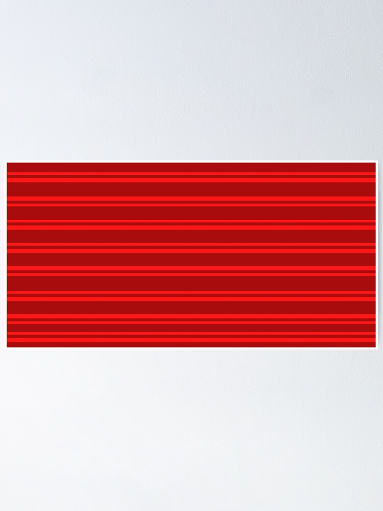 Póster «Rayas rojas Patrón de líneas horizontales finas y de tablero ...