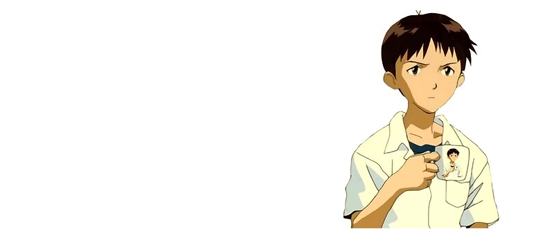 "Evangelion Shinji Drinking Coffee" Mugs by TheBigSlammer | Redbubble