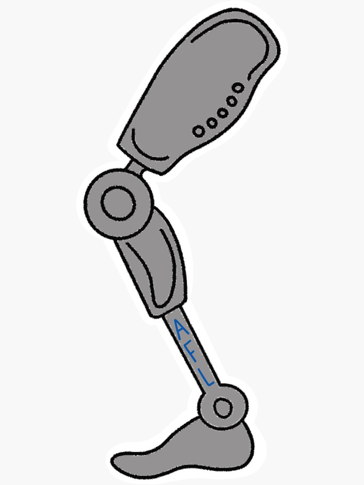 "Prosthetic Leg" Sticker for Sale by Flynn-Funds | Redbubble