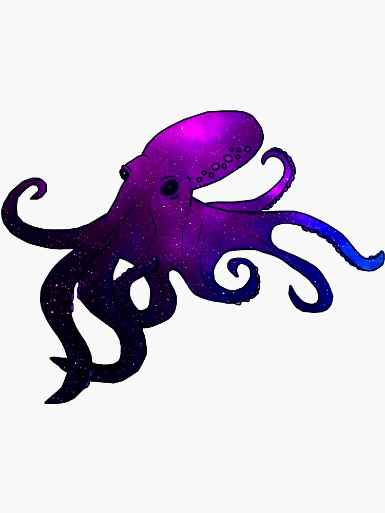 "Spocktopus the Space Octopus" Sticker for Sale by ellapackham | Redbubble