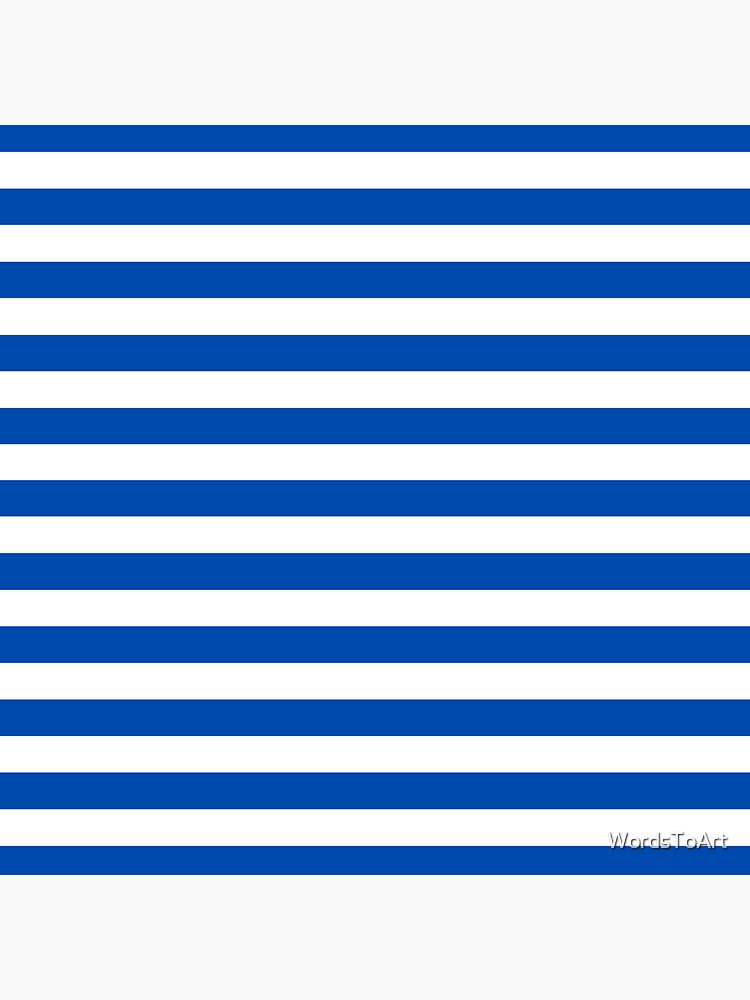 "Horizontal Lines | Navy Blue and White" Sticker for Sale by WordsToArt ...