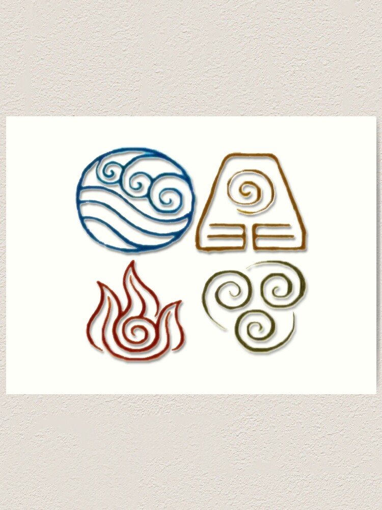 "Avatar Bending Symbols" Art Print for Sale by alyshaeyre | Redbubble