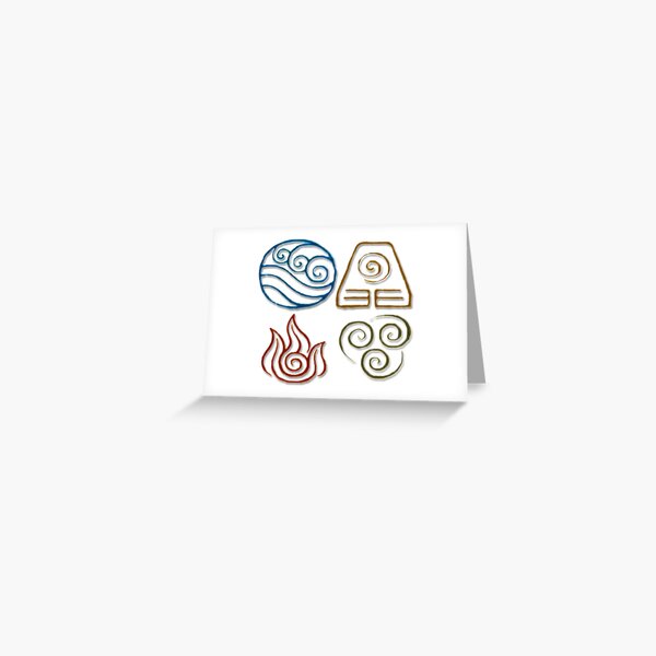 "Avatar Bending Symbols" Greeting Card by alyshaeyre | Redbubble