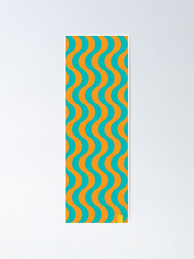 "Vibrations hallucinations – psychedelic art neon orange blue" Poster ...