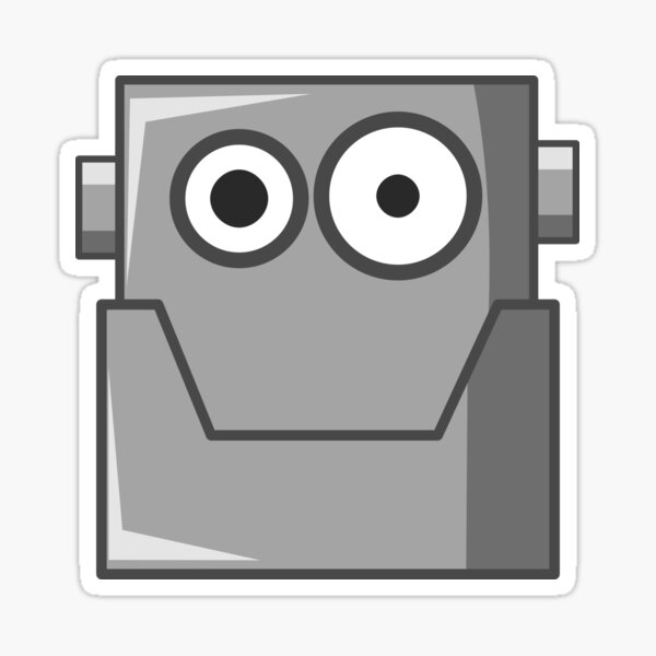 "Robot Head" Sticker for Sale by KrazyScientist | Redbubble