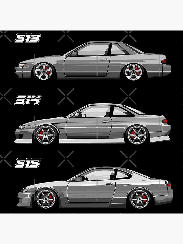 "S-Chassis Generation, S15 Silvia, S14 Silvia, S13 Silvia" Poster by ...