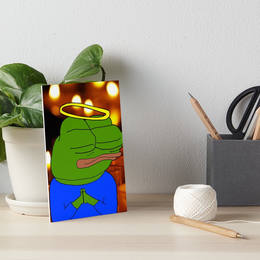"Rare Praying Pepe " Art Board Print by Slav-Art | Redbubble