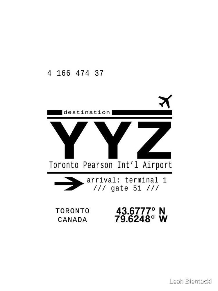 "YYZ Toronto Pearson International Airport" iPhone Case for Sale by ...
