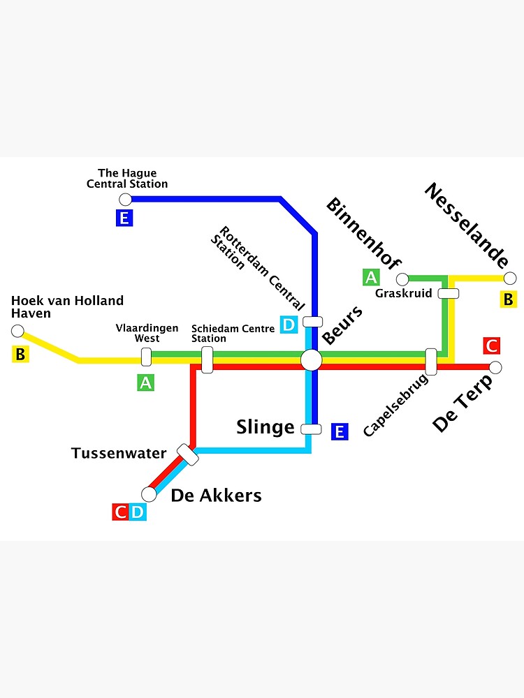 "Rotterdam Metro Map" Poster for Sale by TransportFans | Redbubble