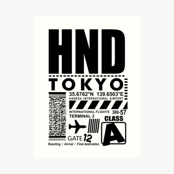 "Tokyo Haneda International Airport HND" Art Print by Alma-Studio ...