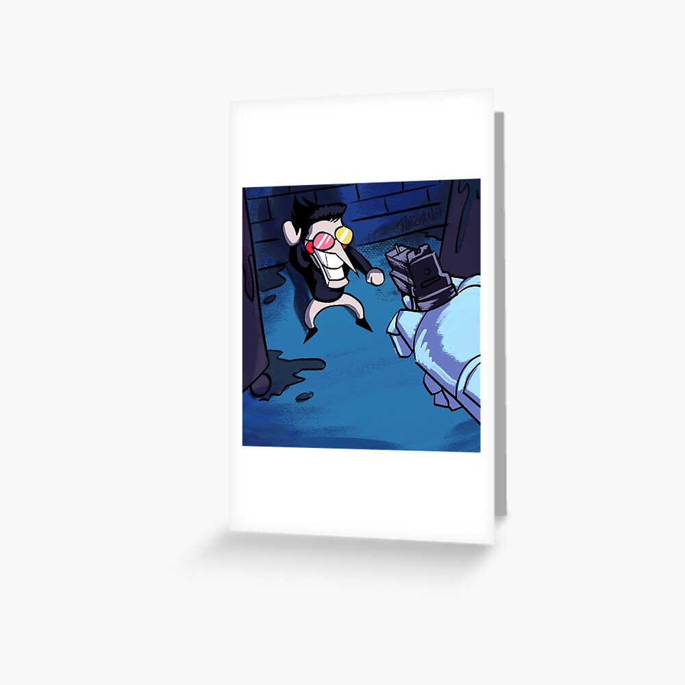 "Spamton With Gun" Greeting Card by AbhorTheRent | Redbubble