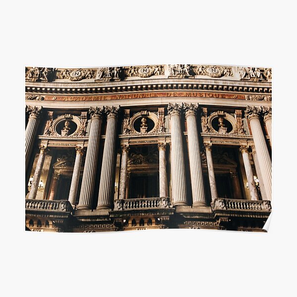 "The Opera Garnier House in Paris at Night" Poster for Sale by dariazu ...