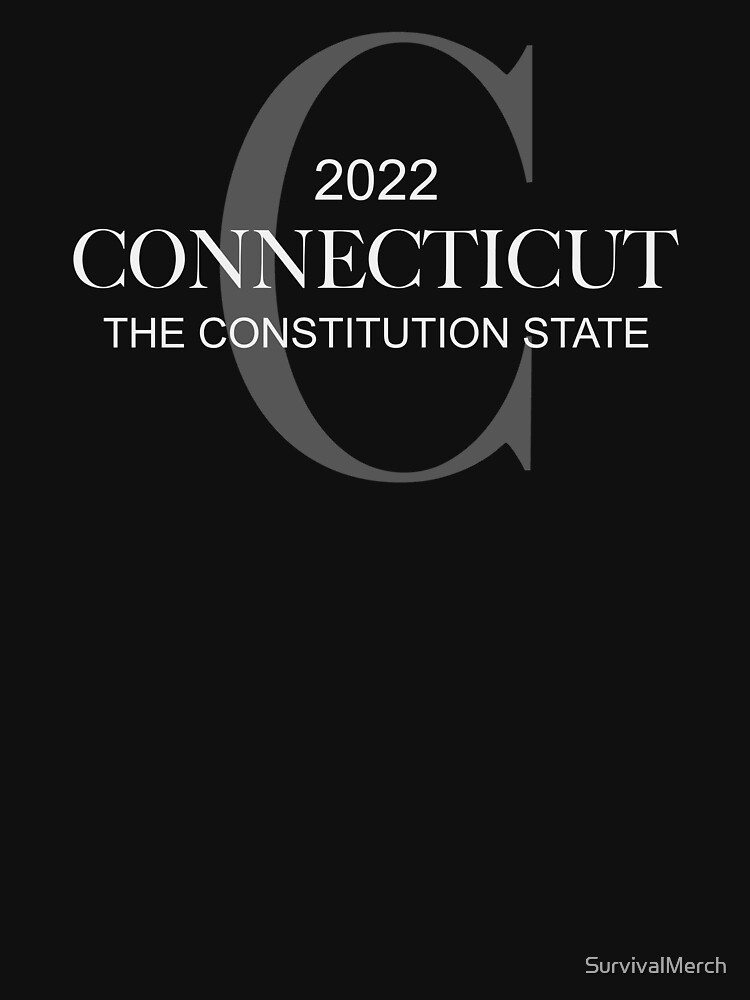 "Connecticut 2022 Original State Design" T-shirt for Sale by ...