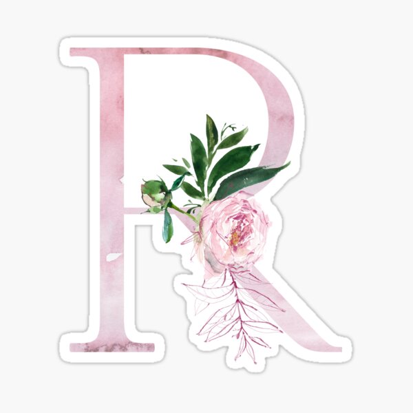 "Pink Letter R" Sticker for Sale by WildAliceArt | Redbubble