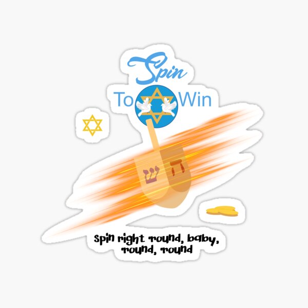 "Spin To Win" Sticker for Sale by AppleCoreTees | Redbubble