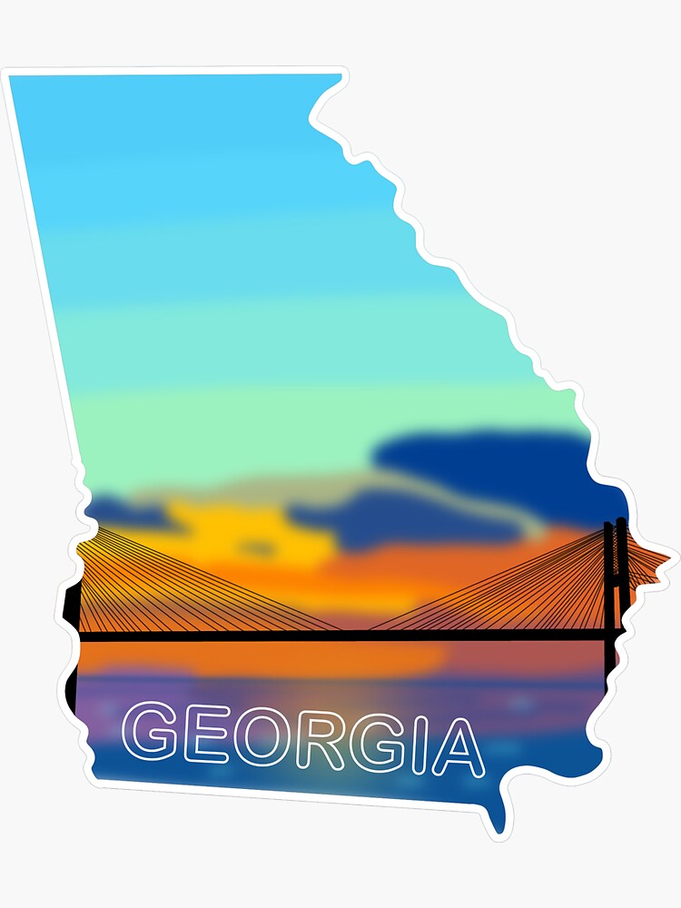 "Georgia" Sticker for Sale by madebydeemarie | Redbubble