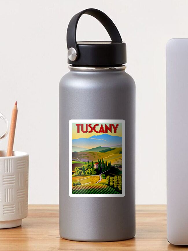 "TUSCANY: Vintage Travel Advertising Print" Sticker for Sale by ...