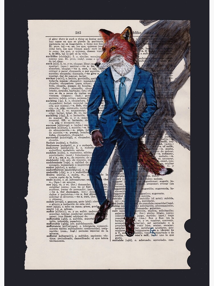 "Foxy Fox Man" Poster for Sale by evelyn-at-work | Redbubble